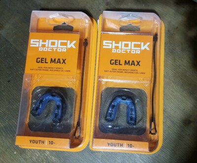 Shock Doctor Youth Gel Max Mouth Guard - Black/Blue - Age 10 and Under ...