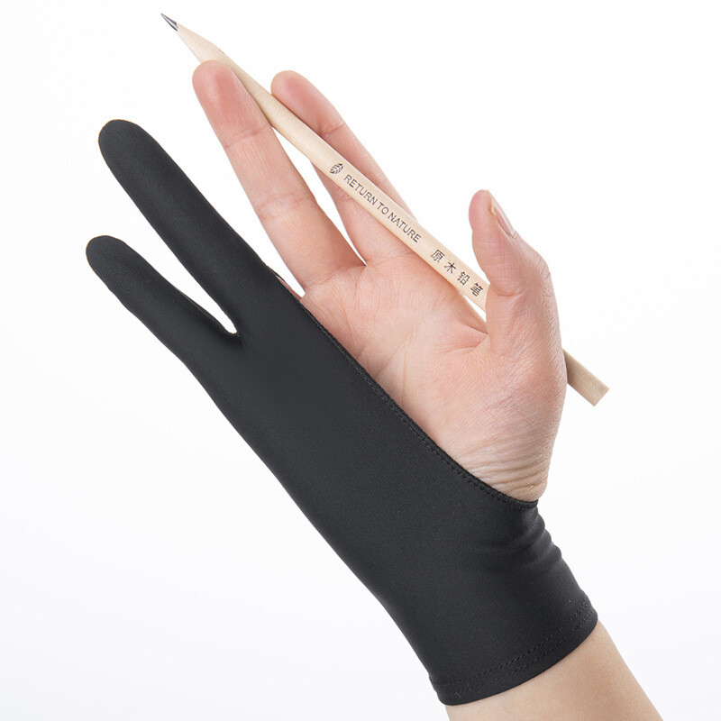 Two Finger Anti-fouling Glove For Artist Drawing & Pen Graphic Tablet P ...