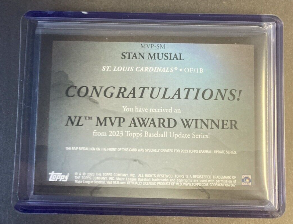 2023 Topps Update Stan Musial MVP Award Winner Relic #MVP-WM | eBay
