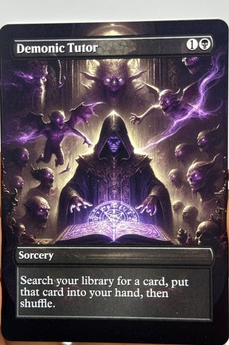 Demonic Tutor Proxy Card with Custom designed art | eBay
