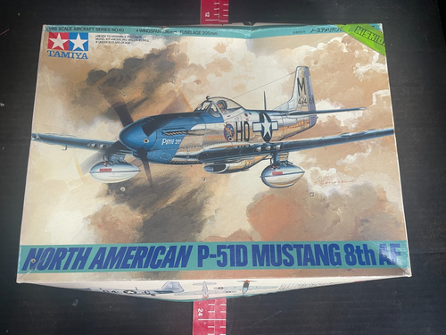 Handbuilt Plastic Model Tamiya P-510 Mustang 8th AF with box extra ...