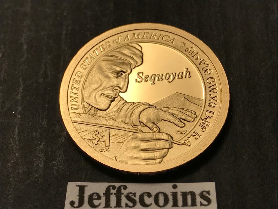 2017 S SACAGAWEA NATIVE AMERICAN Sequoyah from Cherokee Nation Proof ...