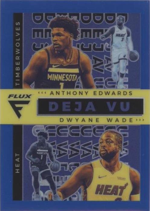 2020-21 Panini Flux - Deja Vu Dwyane Wade, Anthony Edwards #8 Blue ...