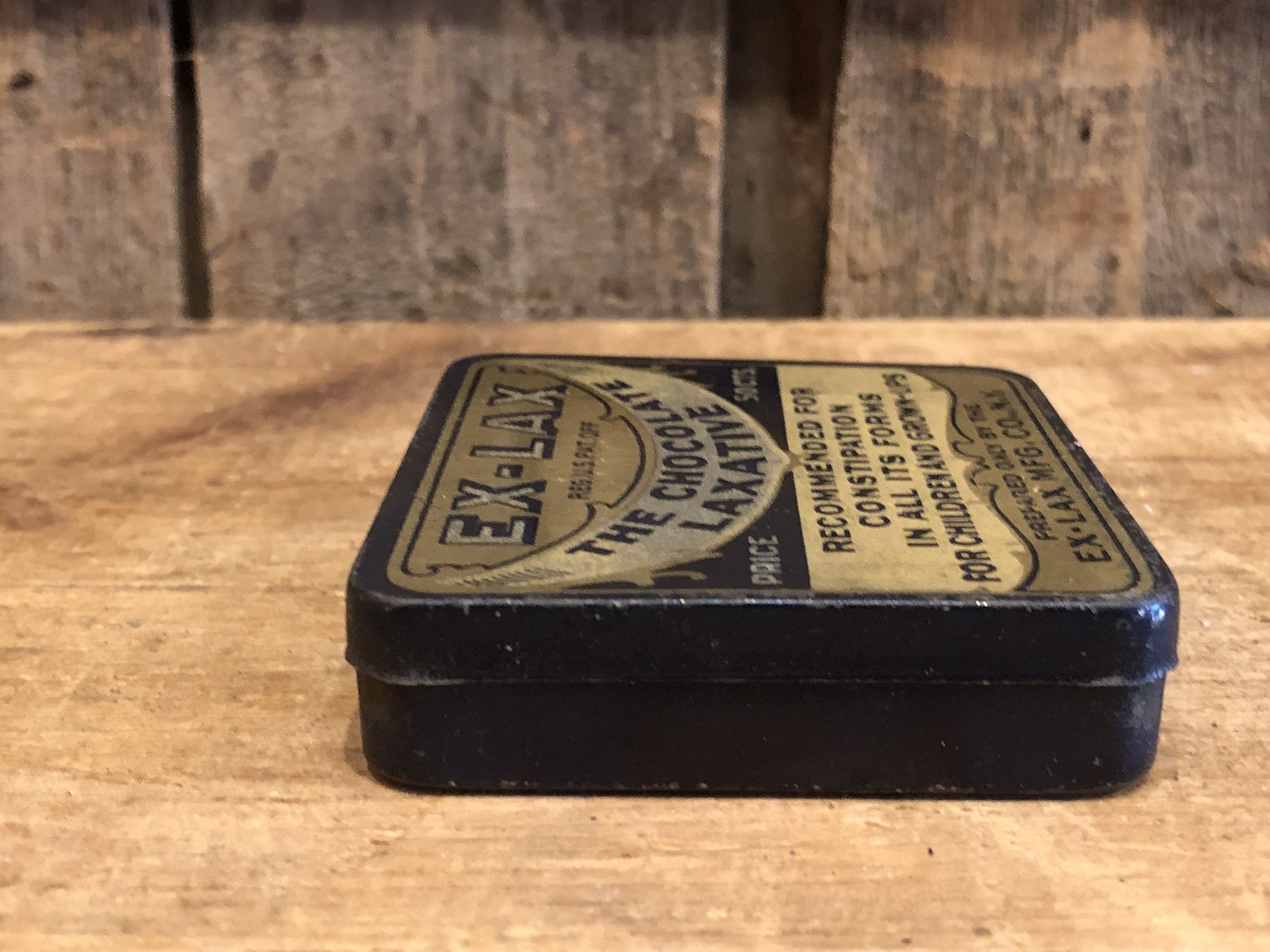 Vintage Old EX-LAX The CHOCOLATE LAXATIVE 50c Drug Store Advertising ...