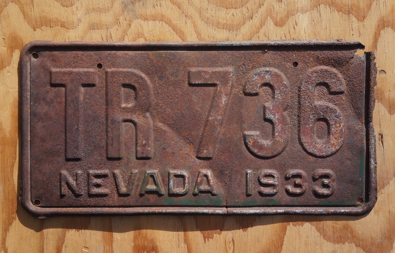 1933 Nevada TRAILER License Plate # TR 736 | eBay