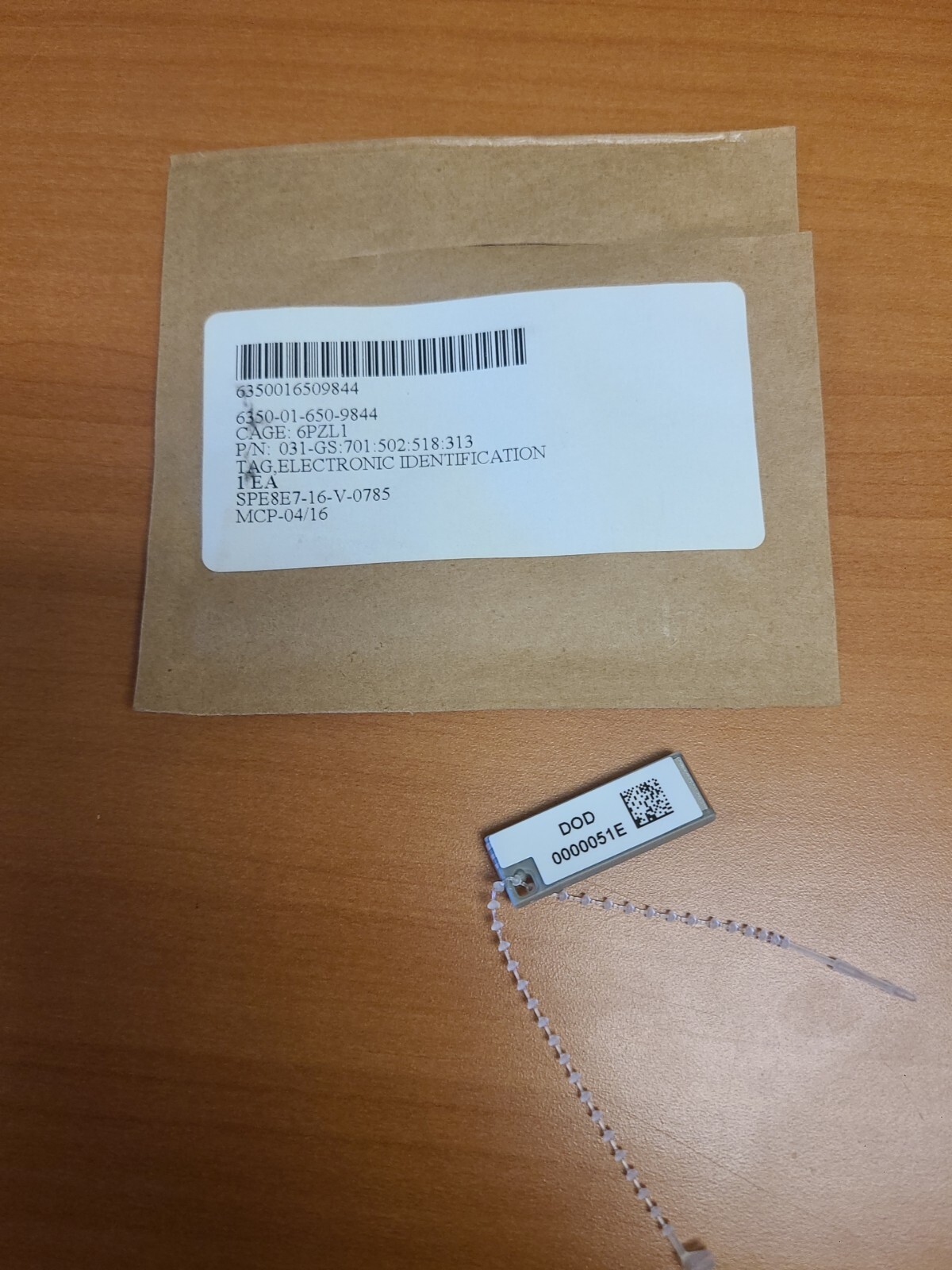 Rfid Tag Lot Of 100 Electronic Identification Tag P/N 031-GS:701:502 ...