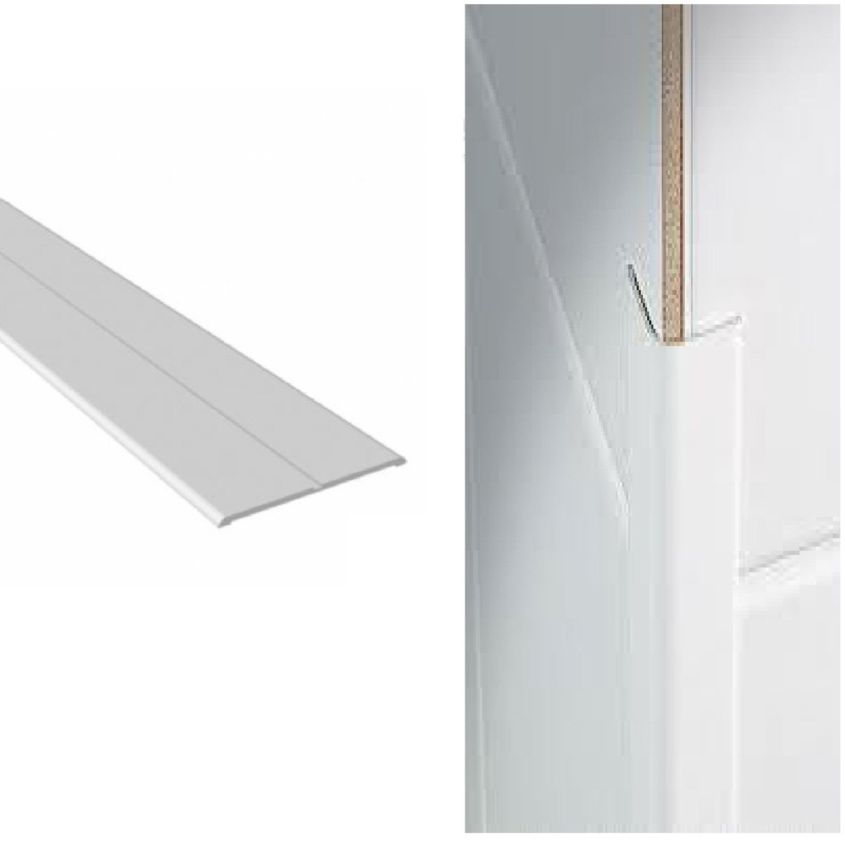 Plastic Edging Trim White, 70mm UPVC Flexi Angle Trim Plastic ...