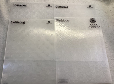 4 Cuttlebug Provo Craft 3D Embossing Folder Lot - 5”x7” - See photos ...