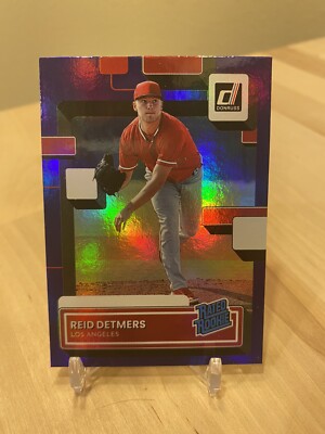 2022 Donruss Baseball REID DETMERS Rookie Card Rated Rookie Purple Holo ...