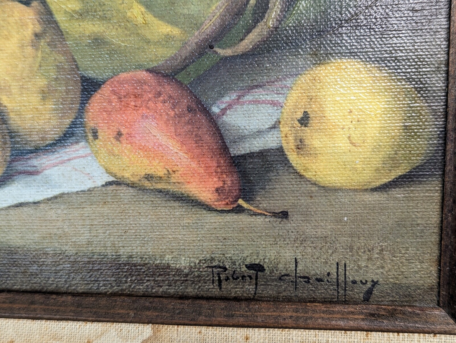 Robert Chailloux (1913-2006) Signed Original Still Life Pears Oil ...