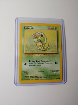 Pokemon Card 45/102 Caterpie Base Set Unlimited Vintage NM-Mint | eBay