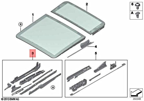 Genuine BMW E53 E61 E61N Sunroof Repair Kit For Glass Front OEM ...