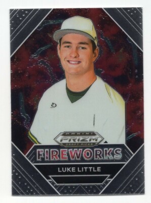 2020 Panini Prizm Draft Picks Baseball Fireworks Luke Little Rookie ...