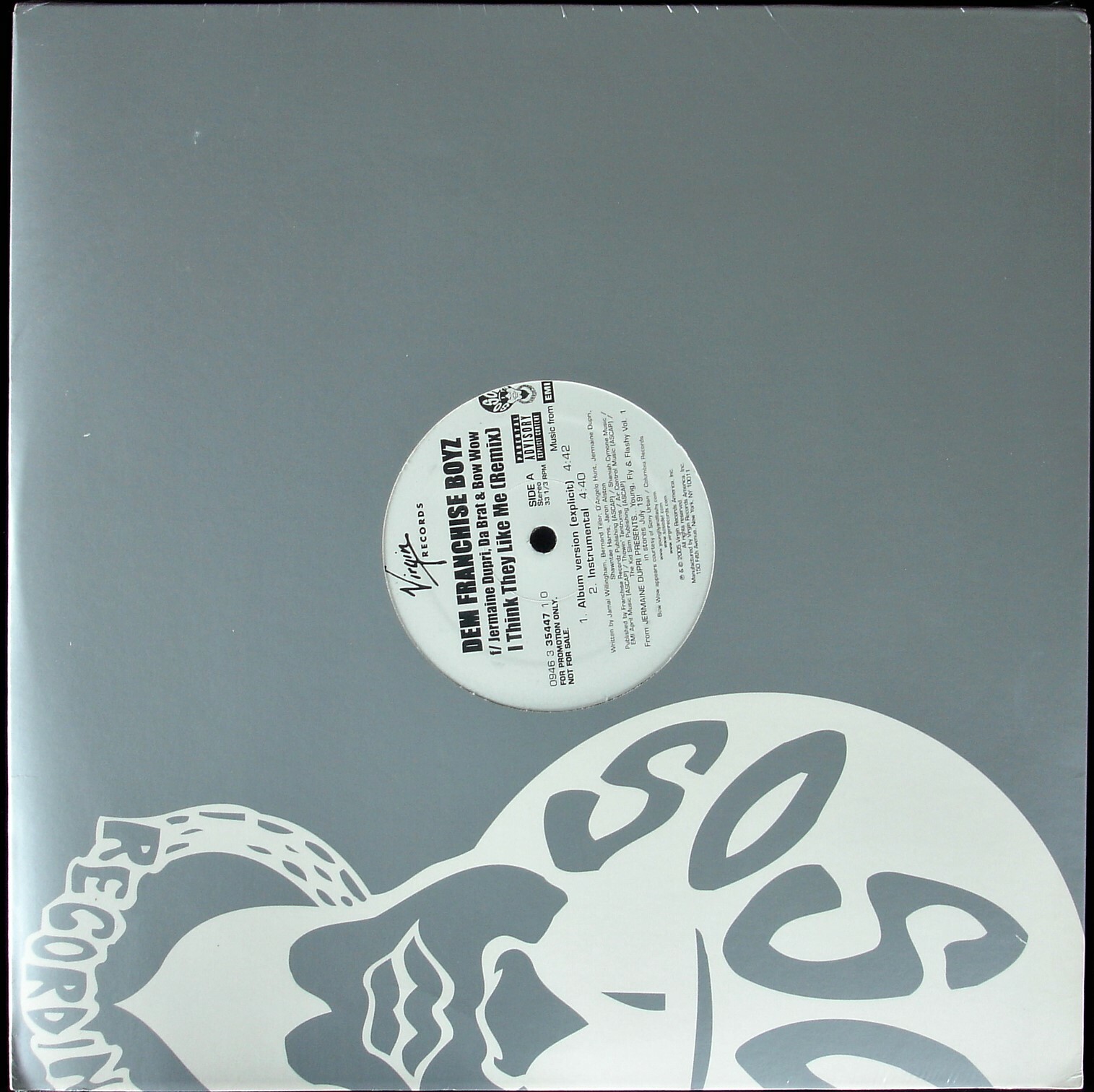 DEM FRANCHISE BOYZ "I THINK THEY LIKE ME (REMIX)" 2005 VINYL 12" SINGLE ...