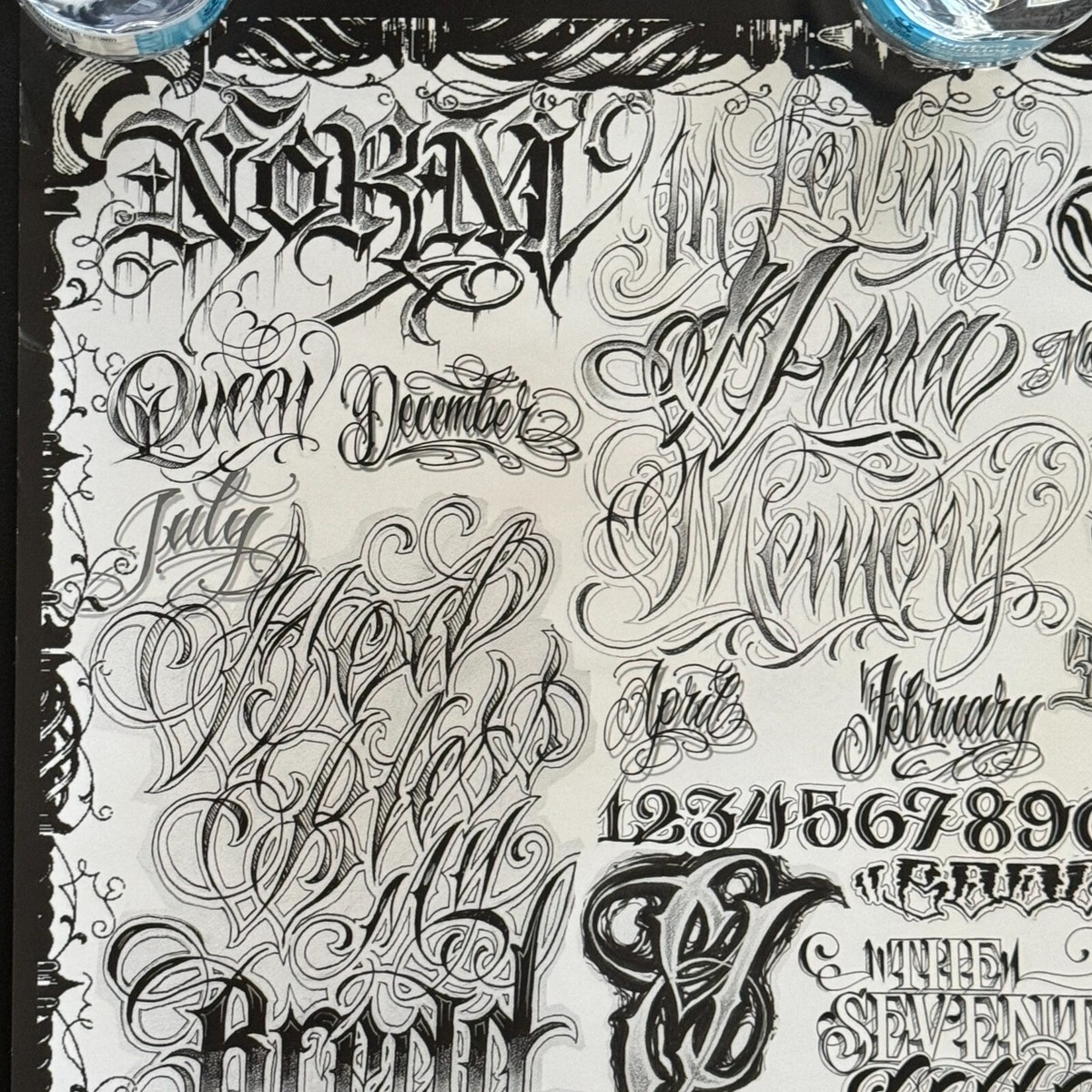 Norm Tattoo Lettering