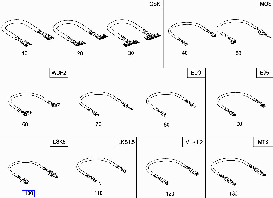 Mercedes Wiring Connector Contact Pin Repair Cable Lead A0005405805 New ...
