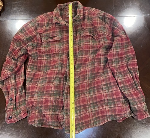 Orvis Flannel Shirt Mens Size XL Brown Red Plaid Button Down Long ...