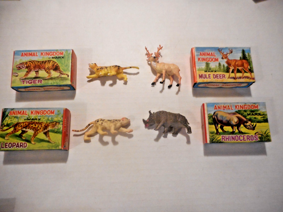 Vintage Marx Animal Kingdom Wild Animals Lot 19 Different Boxed Figures ...