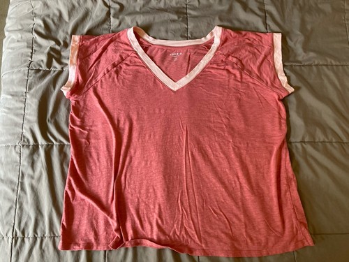 Torrid Pink Classic Fit Ringer V-Neck Tee 3 3X | eBay