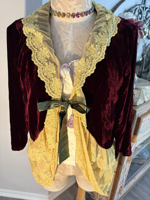 NEW! Jaded Gypsy Dream Weaver Womens Jacket in Merlot Lots Of Lace And ...