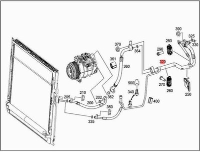 Genuine MERCEDES C292 W166 X166 GL-CLASS X166 Refrigerant line ...