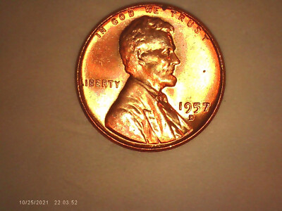 1957-D Lincoln Wheat Penny L on rim DDO rare GEM coin error in 7 and B #P10E5 | eBay