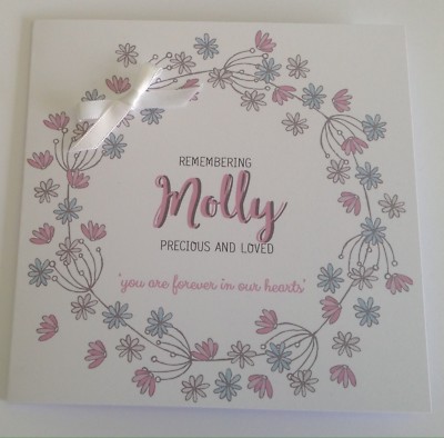 Personalised Baby Girl Remembrance Card, Sympathy Card, Loss Of Baby ...