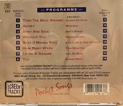 133 POP POCKET SONGS/ JUST TRACKS KARAOKE CDG LOT MI | eBay