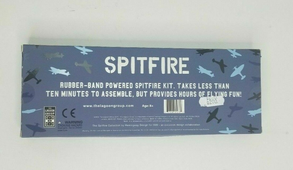 Imperial War Museum WW2 Nostalgic Rubber-Band Powered Spitfire Aircraft ...