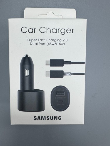 Samsung 45W 2Ports Super Fast Charging Dual Car Charger 5A TYPE-C Cable ...