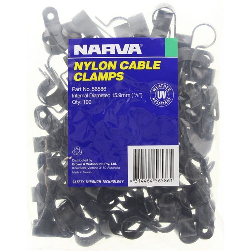Narva Cable Clamp P/Clips Plastic 15.9mm (100Pk) 56586 | eBay Australia