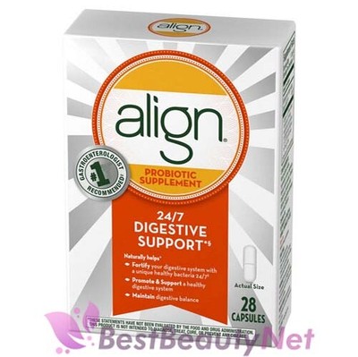 Align Probiotic Supplement 24/7 Digestive Support 28 Capsules ...