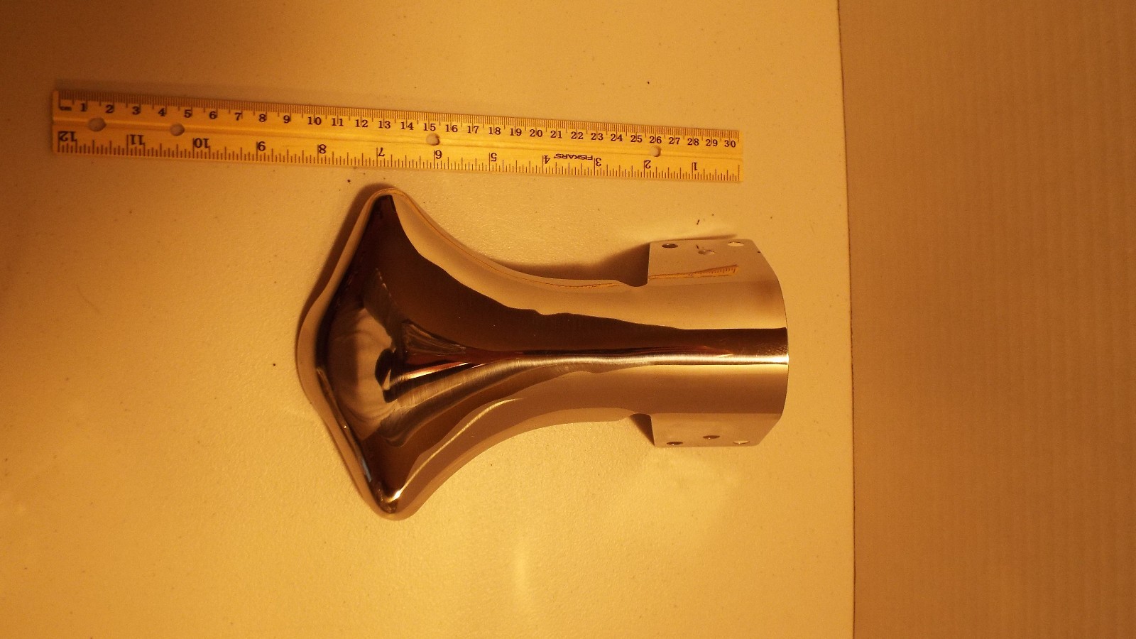 VINTAGE, HOT ROD CHEVY EXHAUST STAINLESS TAIL PIPE DEFLECTOR TIP COVER ...