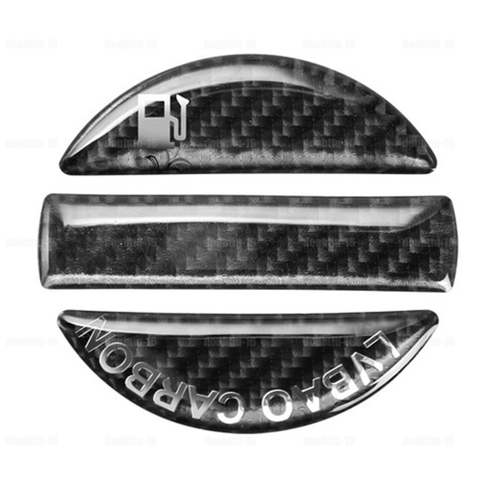Carbon Fiber Car Fuel Tank Cap Cover Sticker Car Interior Decoration ...
