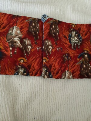 WESTERN POT HOLDER RED 3 DESIGN 8X8 100% -HANDCRAFTED - Lot of 2 | eBay