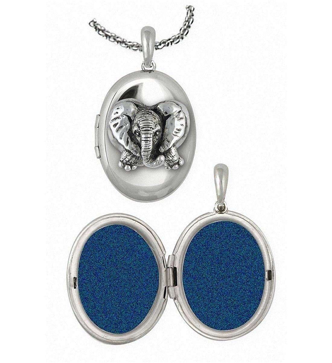 Elephant Jewelry Sterling Silver Elephant Photo Locket Handmade ...