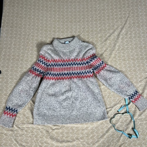 ocean pacific sunwear knit sweater Medium multicolor zig zag shrink M ...