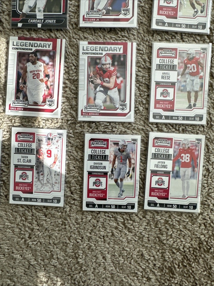 2025 Panini NIL Ohio State Legends Lot OSU Smith Ginn Howard George ...