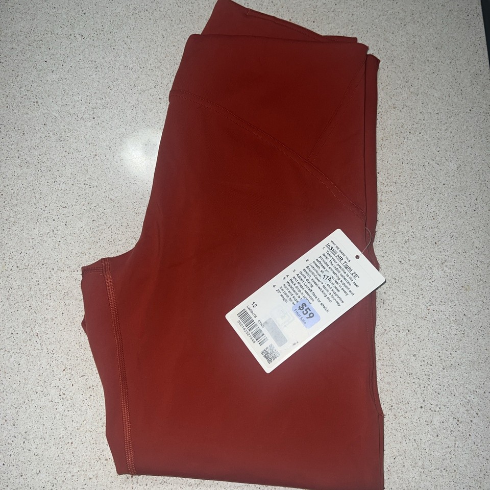 Lululemon InStill High-Rise Tight 25" Cayenne Size 12 New Without Tags ...