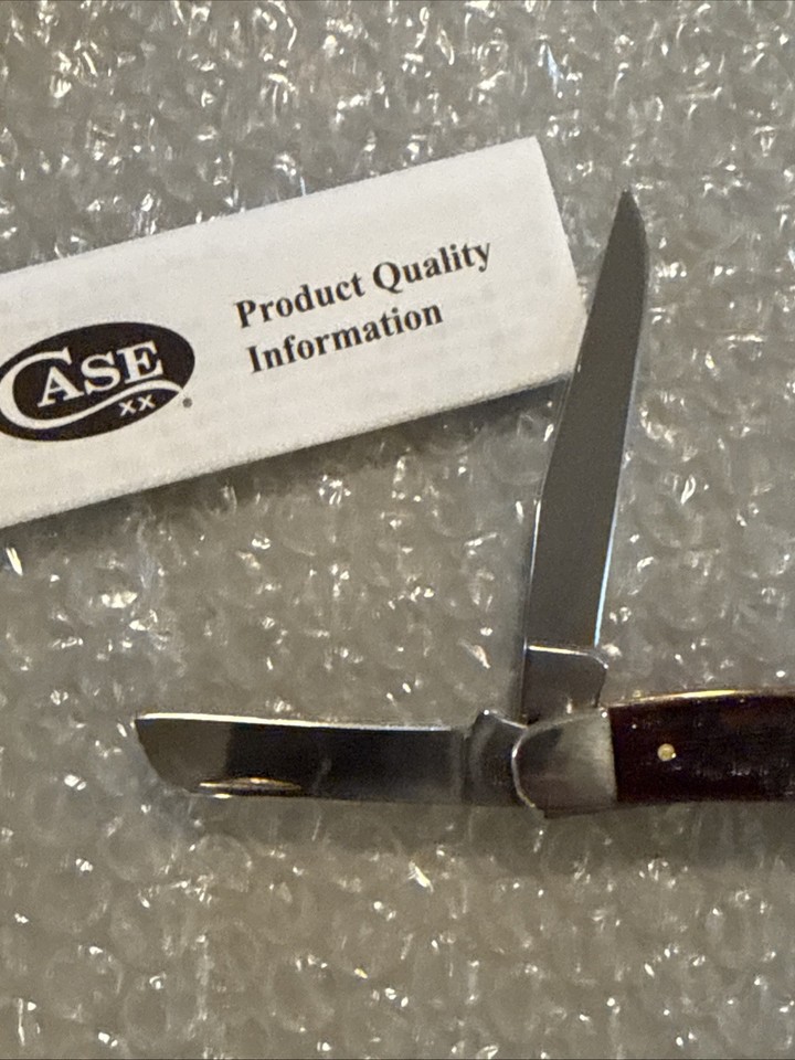 Authentic Case XX USA Stockman 6318 SS Crimson Red Peach Seed Pocket ...