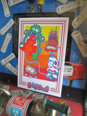 DIG DUG ARCADE GAME Wood COOL SIGN VINTAGE LOOK VIDEO PINBALL AMUSEMENT ...
