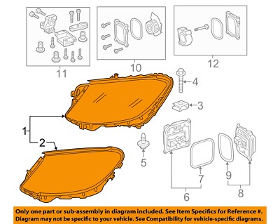 MERCEDES OEM 14-17 S550-Headlight Assembly 2229062104 | eBay