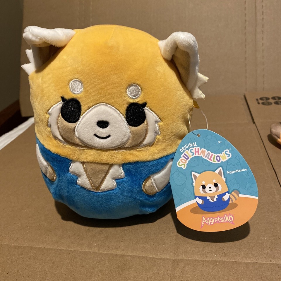 Squishmallows Sanrio AGGRETSUKO CALM FACE FOX 7” Soft Plush Stuffed Toy ...
