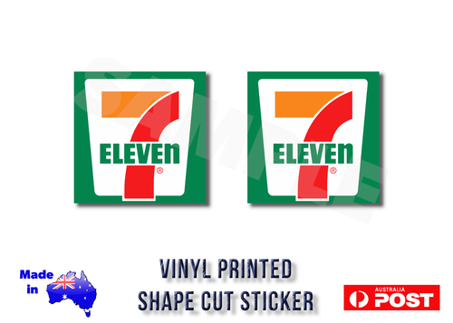 2 x 7 ELEVEN Sticker Vinyl Print Repro Fuel Slushie Diorama 50x50mm ...