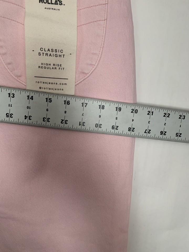NWT Rolla’s Women’s Classic Straight Pant 90's Pink High Rise Size 27 ...