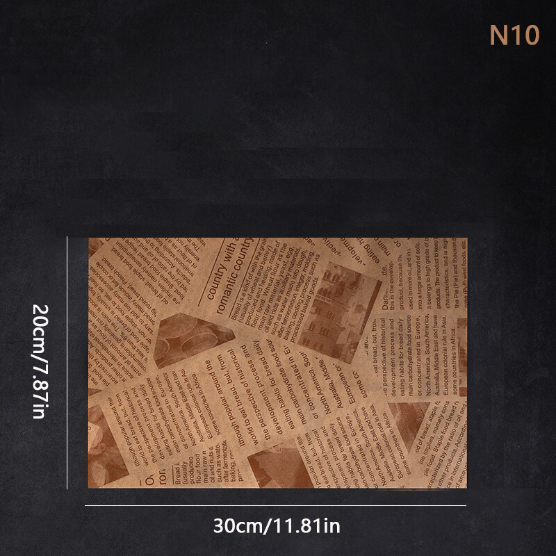 50 Sheets Oil-Proof Wax Paper Waterproof Food Wrapping Burger Fries ...