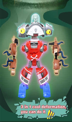 Plants Vs Zombies 3 in 1 Transformer Zombot Shark Sub Mecha-football ...