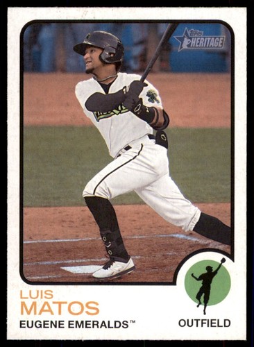 Luis Matos 2022 Topps Heritage Minor League Rookie Card RC #48 Eugene ...
