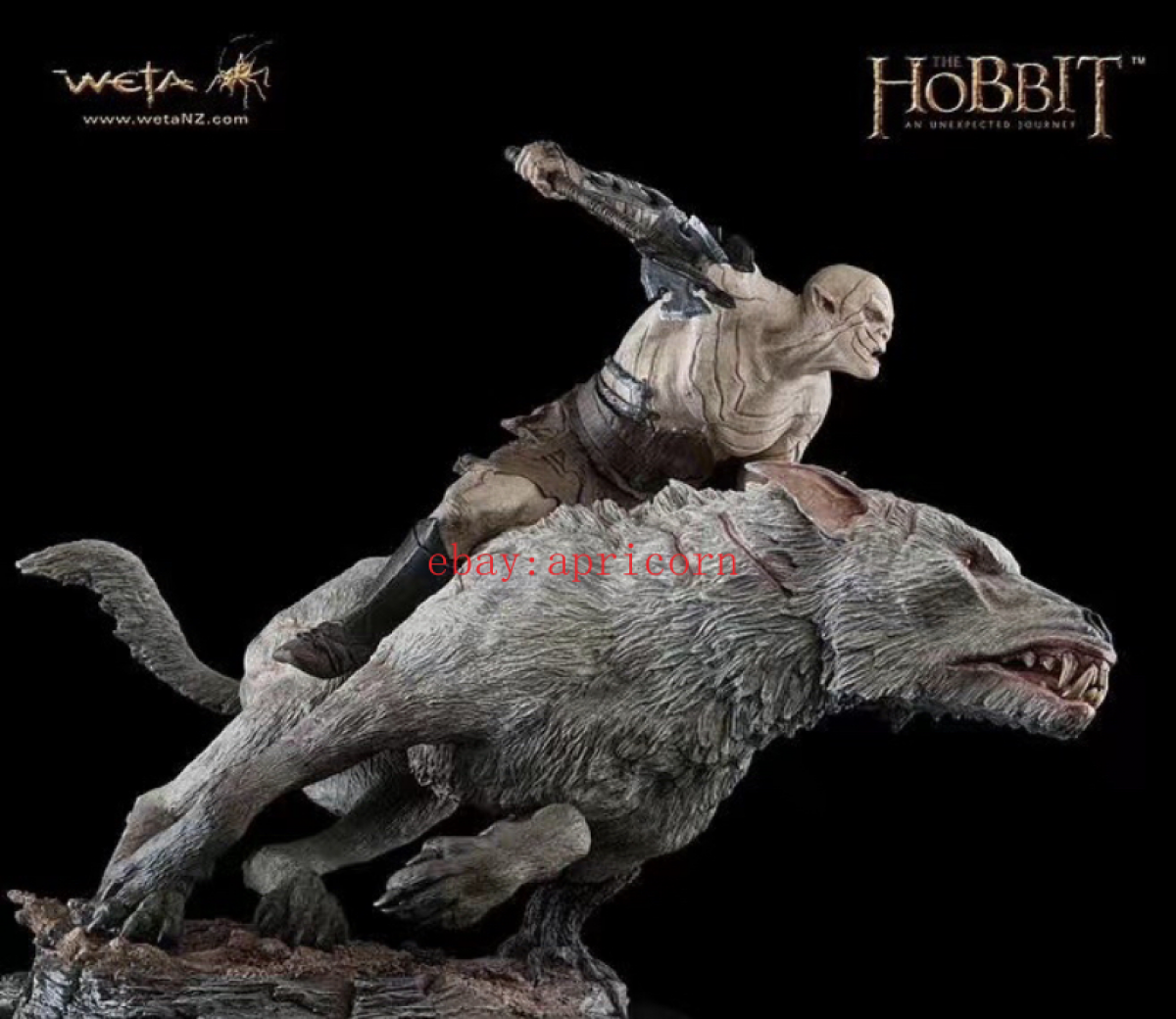 WETA The Lord of the Rings Azog Wolf Rider Statue Collectible Model ...