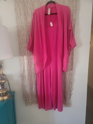 2 Piece Set Open-Front Women's Top Jacket & Jumpsuit Size XL NWOT ...